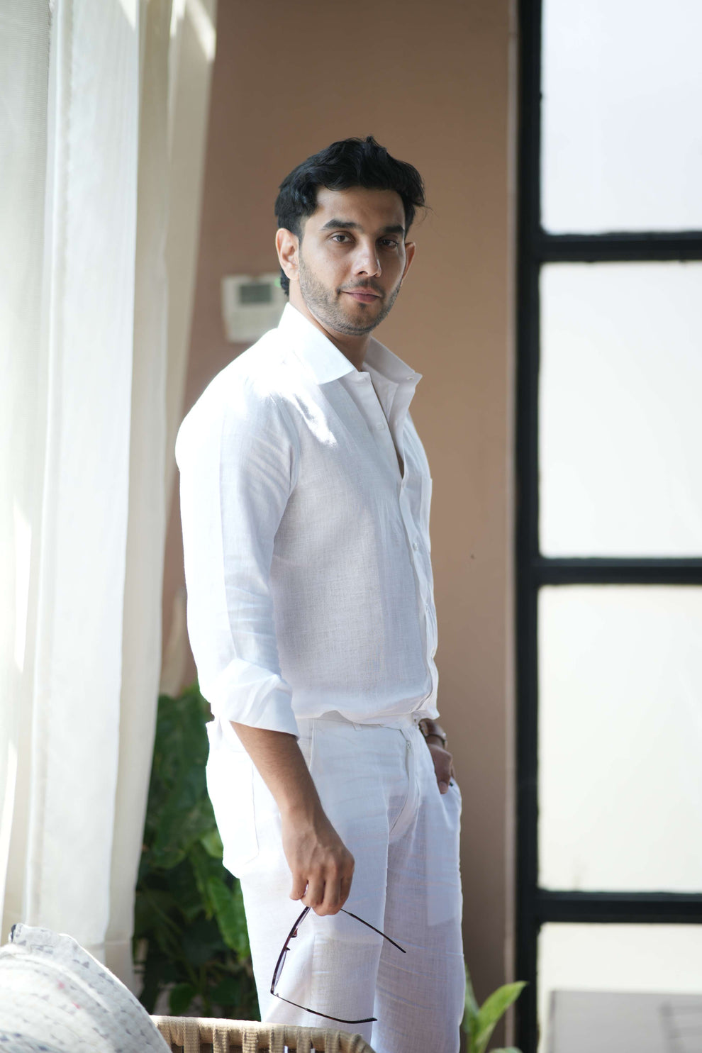 White- Linen Cord Set – MEC PRIMO