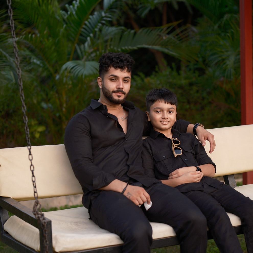 Black - Father-Son Linen Co-ord Set Combo – MEC PRIMO